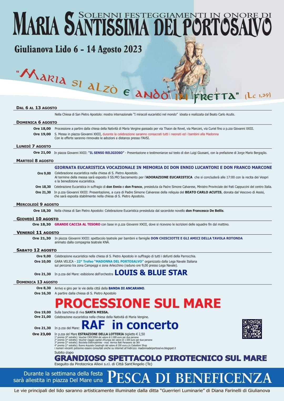 Festeggiamenti in onore della Madonna del Portosalvo - Parrocchia ...